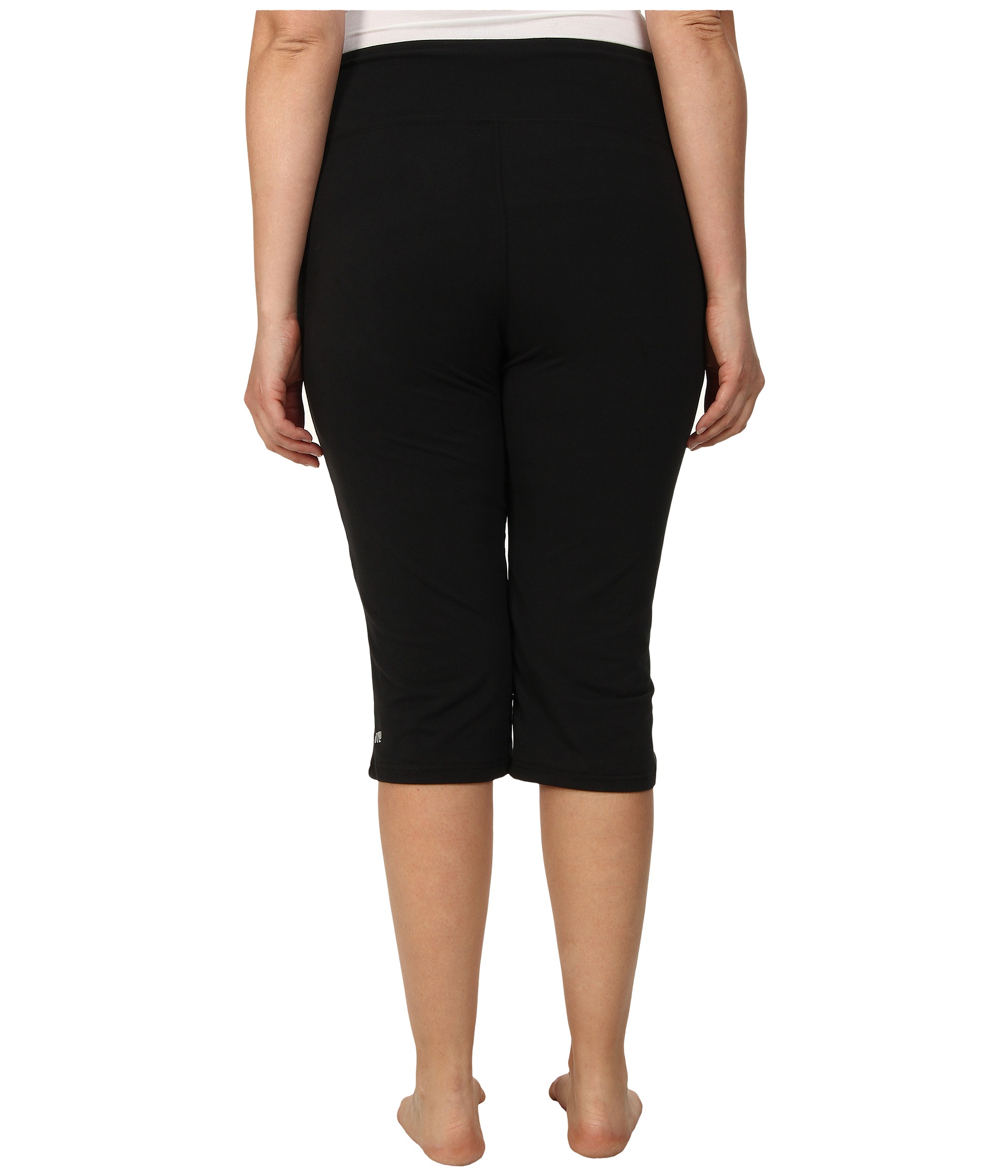 Marika Curves Plus Size High Rise Tummy Control Capris Black Zappos